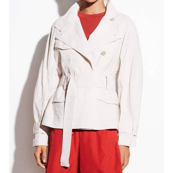 Vince | Jackets & Coats | New Vince Drapey Linen Jacket In Sand Glow ...